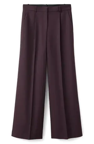 Mango Seamed Wide Leg Pants