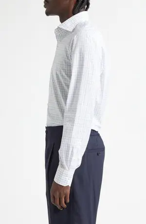Isaia Check Button-up Shirt - White Multi