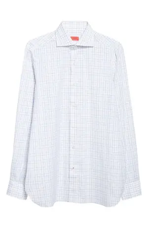 Isaia Check Button-up Shirt - White Multi