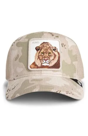 GOORIN BROS King Lion Camo Trucker Hat Biscuit
