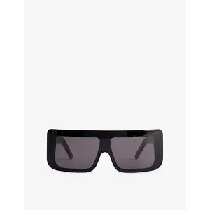Rick Owens Documenta Sunglasses - Blk Temple/blk Lens