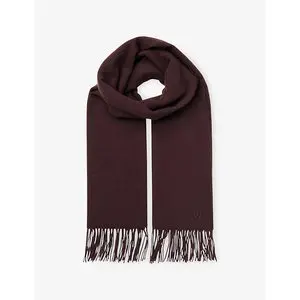 Whistles Fringed Wool Blanket Scarf - Brown