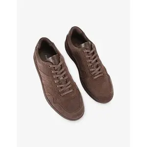 Kurt Geiger Lloyd Drench Suede Trainers - Brown