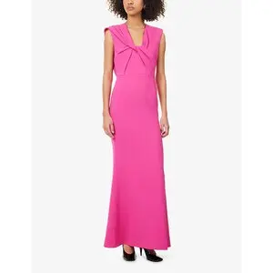 Givenchy Cady Draped Woven Maxi Dress