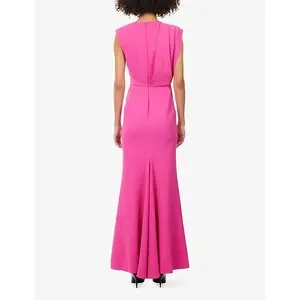 Givenchy Cady Draped Woven Maxi Dress