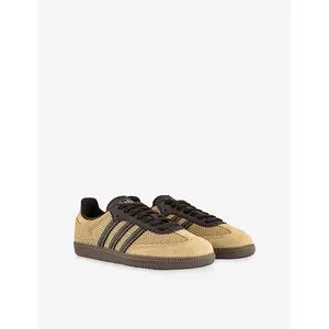Adidas Samba Og Suede And Mesh Trainers - Gold Beige Brown Gum