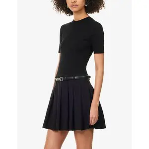Simkhai Abbie Pleated Mini Dress