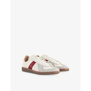 Adidas Bw Army Leather Trainers - White Red Gum