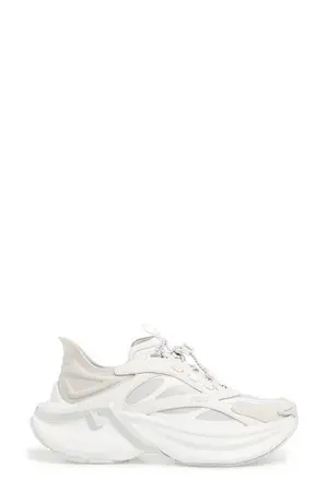 Fendi F-light Mixed Media Sneaker - White