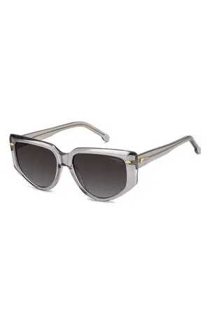 Carrera Eyewear 57mm Rectangular Sunglasses - Grey/dark Grey