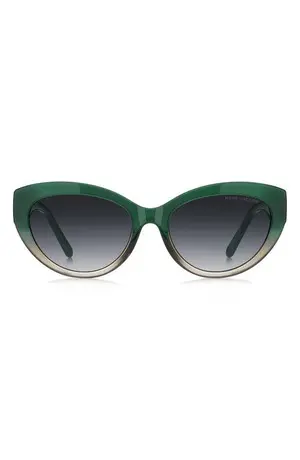 Marc Jacobs 54mm Cat-eye Sunglasses - Green Brown/dark Grey