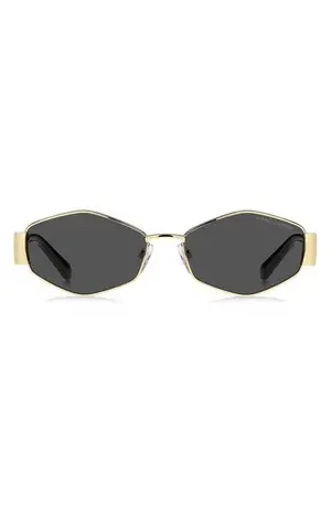 Marc Jacobs 55mm Geometric Sunglasses Gold Black/grey