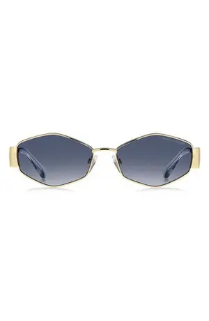 Marc Jacobs 55mm Geometric Sunglasses - Gold Blue/dark Blue Sf