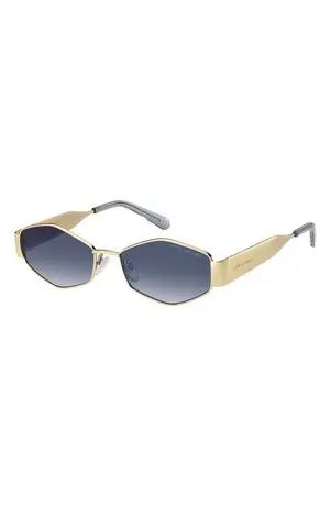 Marc Jacobs 55mm Geometric Sunglasses - Gold Blue/dark Blue Sf