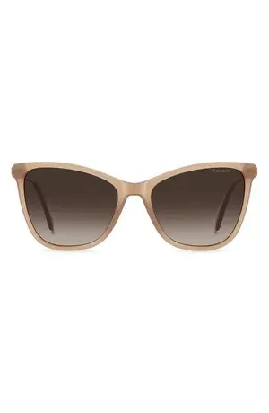 POLAROID 55mm Polarized Cat Eye Sunglasses - Nude/brown