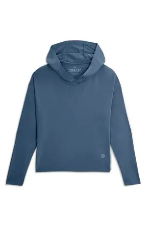 FREE FLY Shade Crossover Performance Hoodie - Pacific Blue