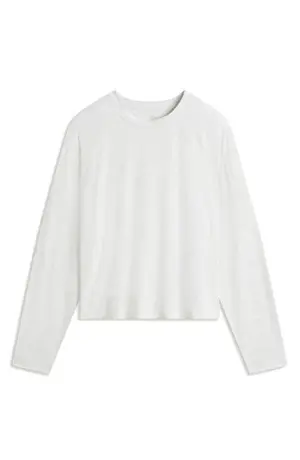 FREE FLY Shade Crossover Long-sleeve Top - Off White Heather