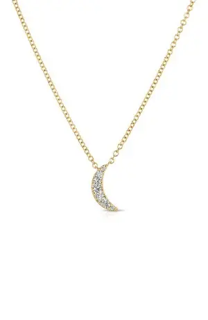 Ef Collection Pavé Diamond Crescent Choker Necklace