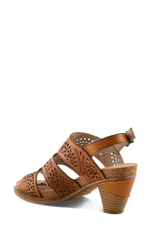SPRING STEP SHOES Cutout Leather Sandals