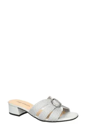 EASY WORKS BY EASY STREET Slide Sandal - Silver Woven