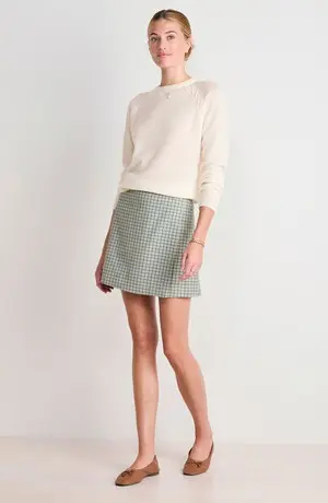 Vineyard Vines Plaid Wool Blend Miniskirt