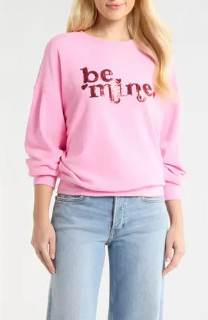 Beach Riot Devyn Be Mine Oversize Sweatshirt