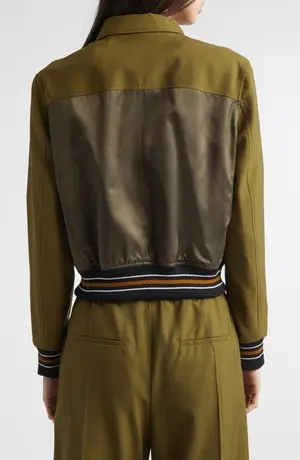 Marni Virgin Wool Bomber Jacket - 00v51dusty Olive