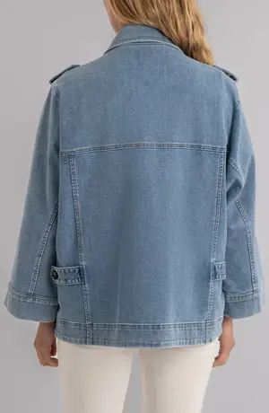 Kut From The Kloth Oversize Denim Military Jacket