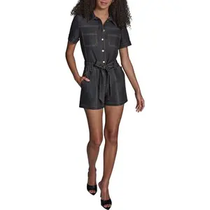 Bcbgmaxazria Belted Twill Romper