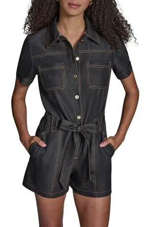 Bcbgmaxazria Belted Twill Romper