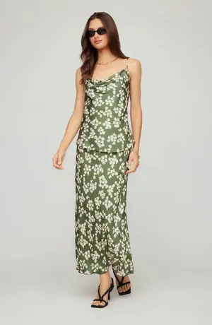 Fifteen Twenty Floral Cowl Neck Camisole