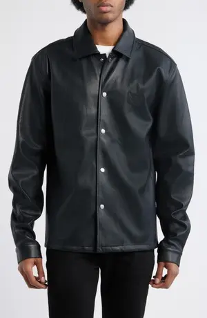 RtA Parlan Faux Leather Shacket