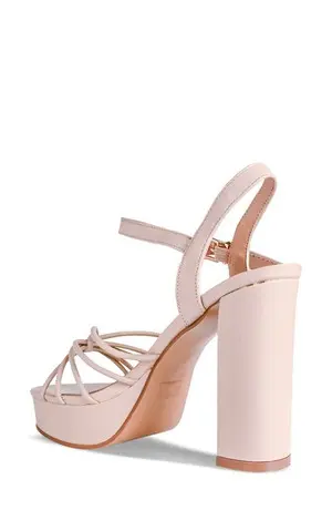 TOUCH UPS Platform Sandals - Beige
