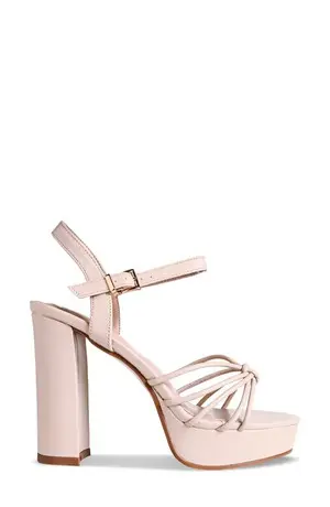 TOUCH UPS Platform Sandals - Beige