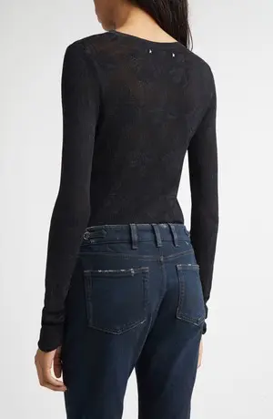 GOLDEN GOOSE Floral Jacquard Crewneck Sweater