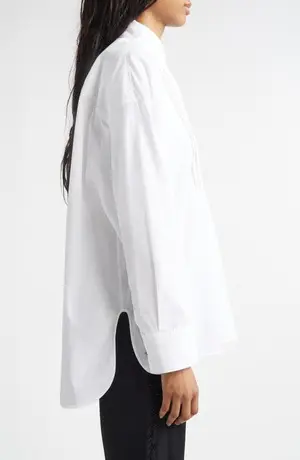 GOLDEN GOOSE Pintuck Bib Oversize Button-up Shirt