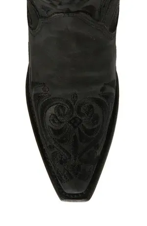 CIRCLE G Embroidered Western Ankle Boots - Black
