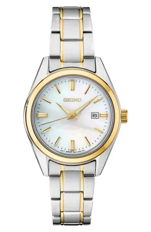 SEIKO WATCHES Essentials Mother-of-pearl Bracelet Watch - Two Tone