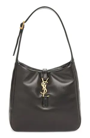 Saint Laurent Small Le 5 À 7 Leather Shoulder Bag - Noir