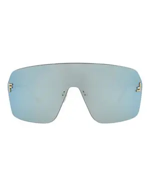 Fendi Shield Frame Sunglasses - Gold Gold Blue (fe4121us/00/30x)