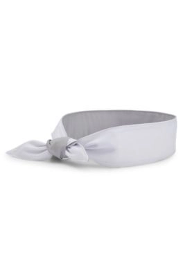 BOSS Stretch Twill Headband With Printed Logo - White