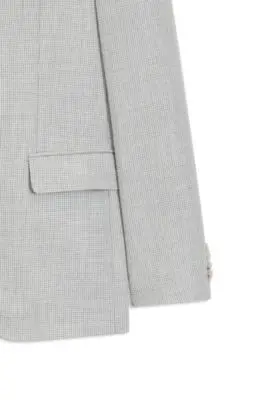 BOSS Two-piece Slim-fit Suit In Cotton And Virgin Wool - Light Grey