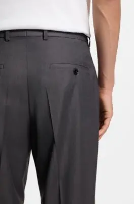 BOSS Water-repellent Virgin Wool Trousers