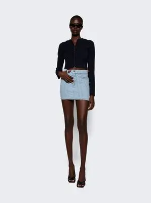 MUGLER High-waisted Denim Skirt