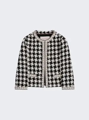 Valentino Garavani Damier Tweed Jacket - Black