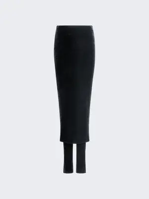 ALAÃA Skirt Fitted Over Pants - Black