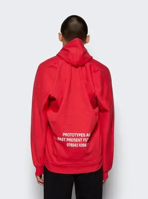PROTOTYPES Moved Neckline Hoodie - Red
