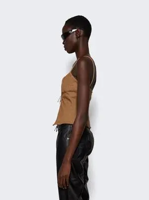 LUDOVIC DE SAINT SERNIN Easy Cleavage Top - Brown