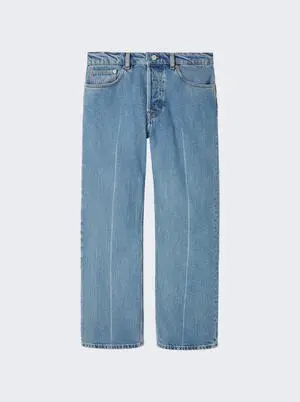 Gucci Low-waist Cropped Denim Pants - Blue