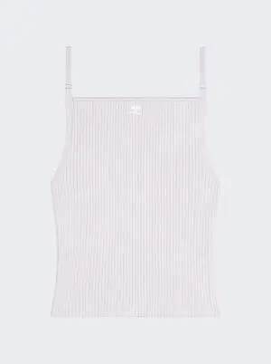 COURRÃ¨GES Rib Knit Tank Top - White